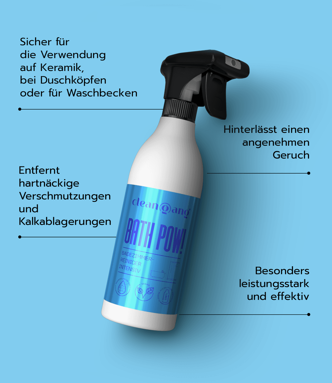 Kraftvoller Badreiniger gegen Kalk & Schmutz: Badezimmerreiniger ...